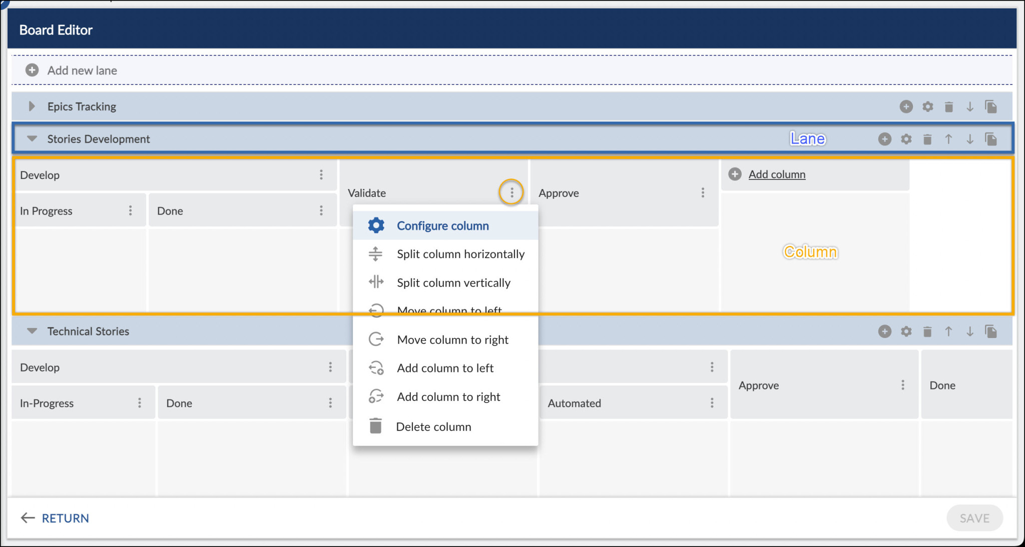 How to Configure Lanes & Columns in the Work Hub - Nimble Knowledge Base