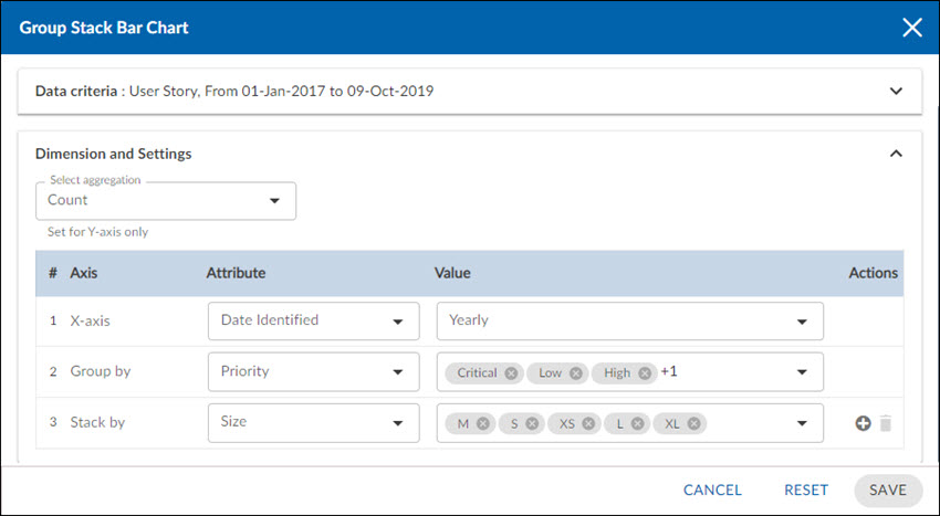 Group Stack Bar Chart - Nimble Knowledge Base