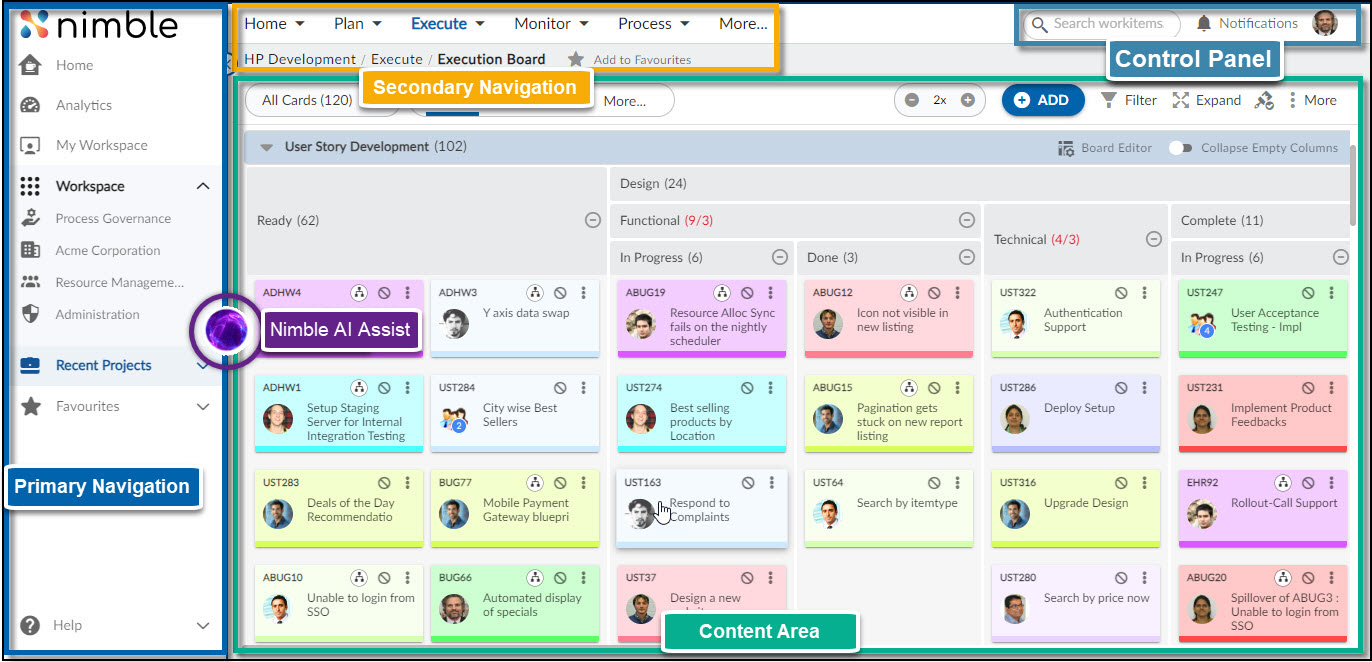 Getting Familiar with the User Interface of Nimble - Nimble Knowledge Base