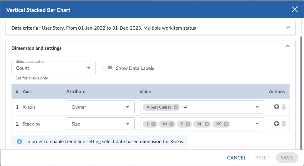 Vertical Stacked Bar Chart - Nimble Knowledge Base