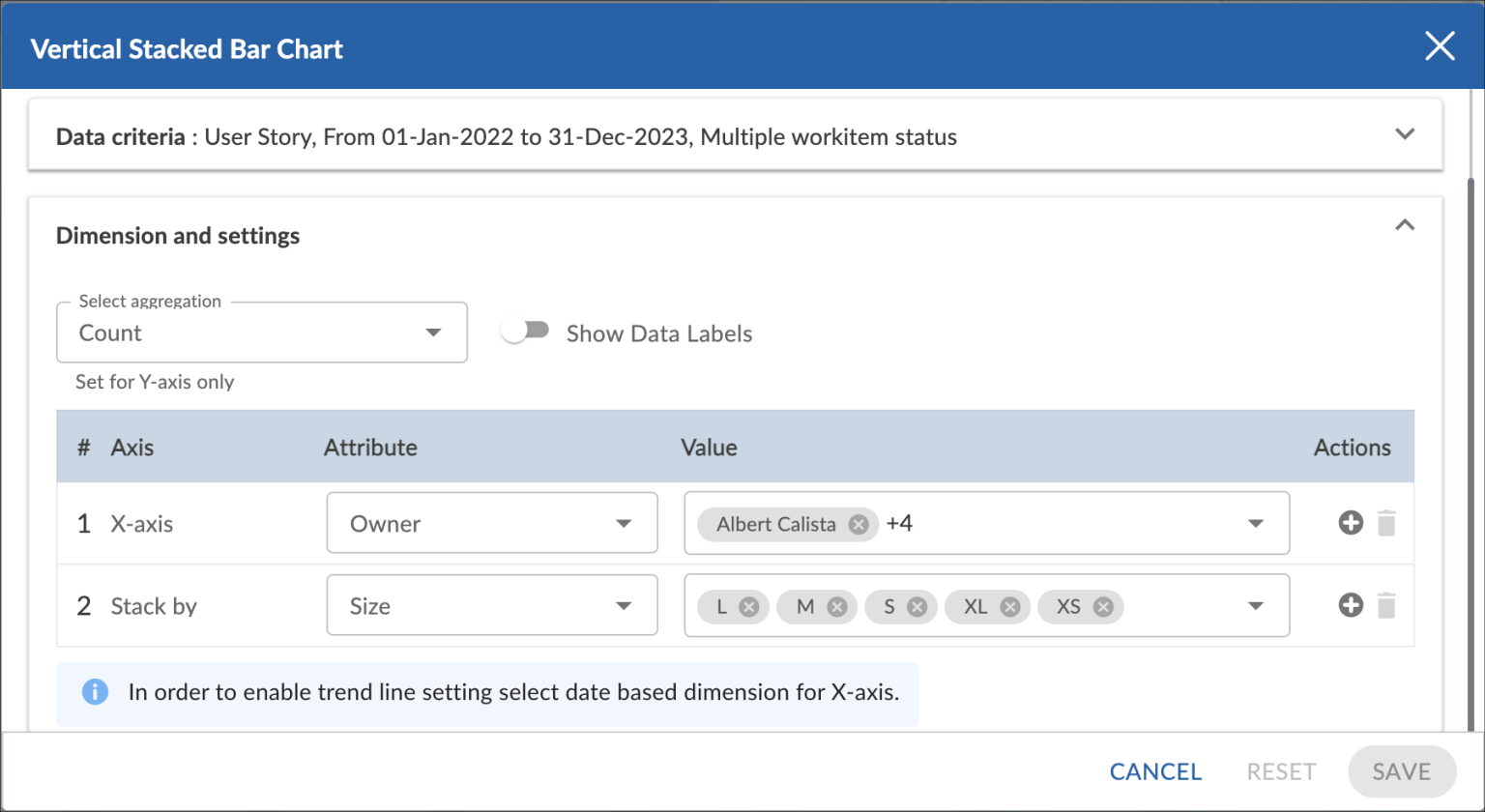 Vertical Stacked Bar Chart - Nimble Knowledge Base