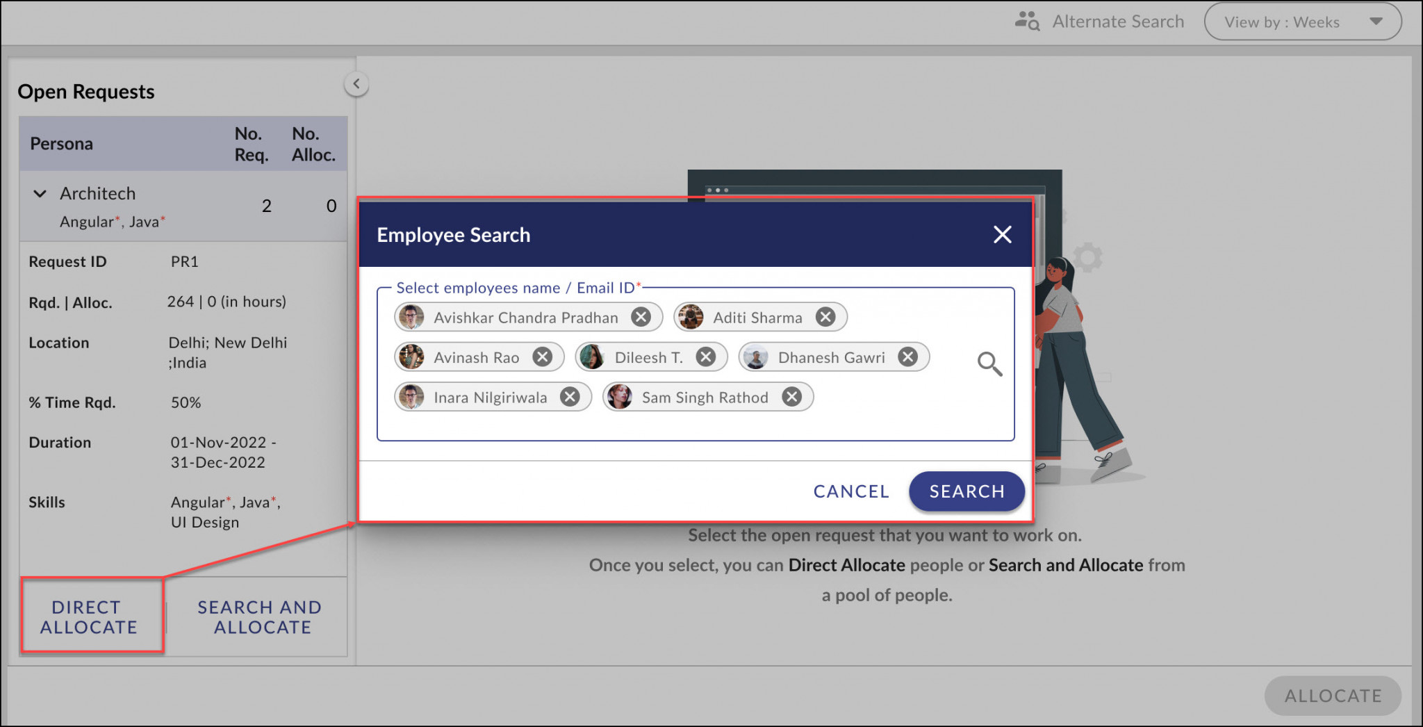 Team Members Allocation - Nimble Knowledge Base