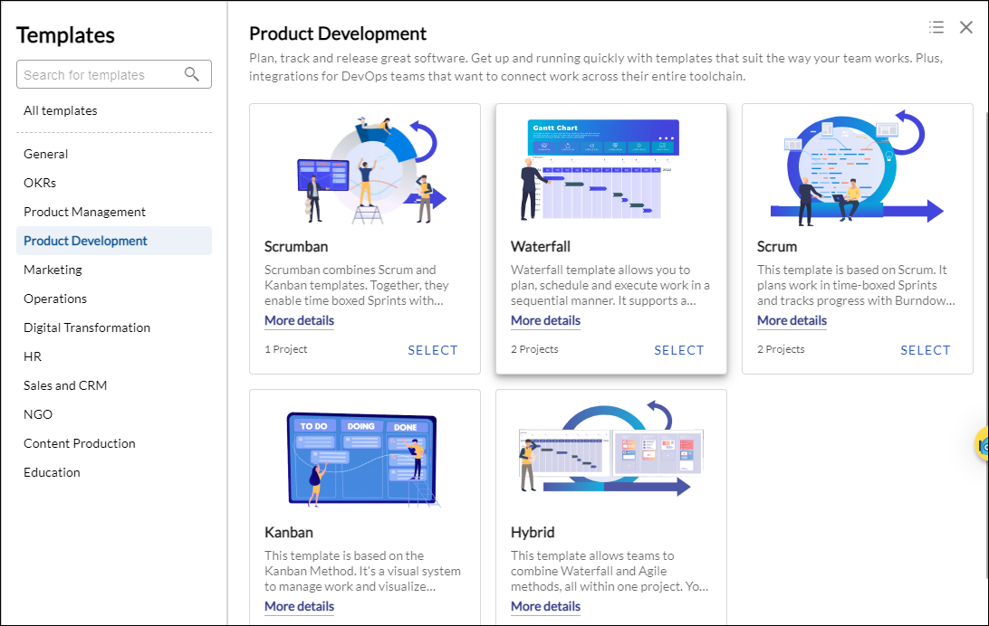 Product Development Templates and Related Menus - Nimble Knowledge Base