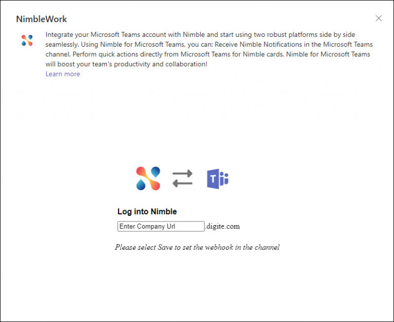 Integrating Nimble with MS Teams - Nimble Knowledge Base