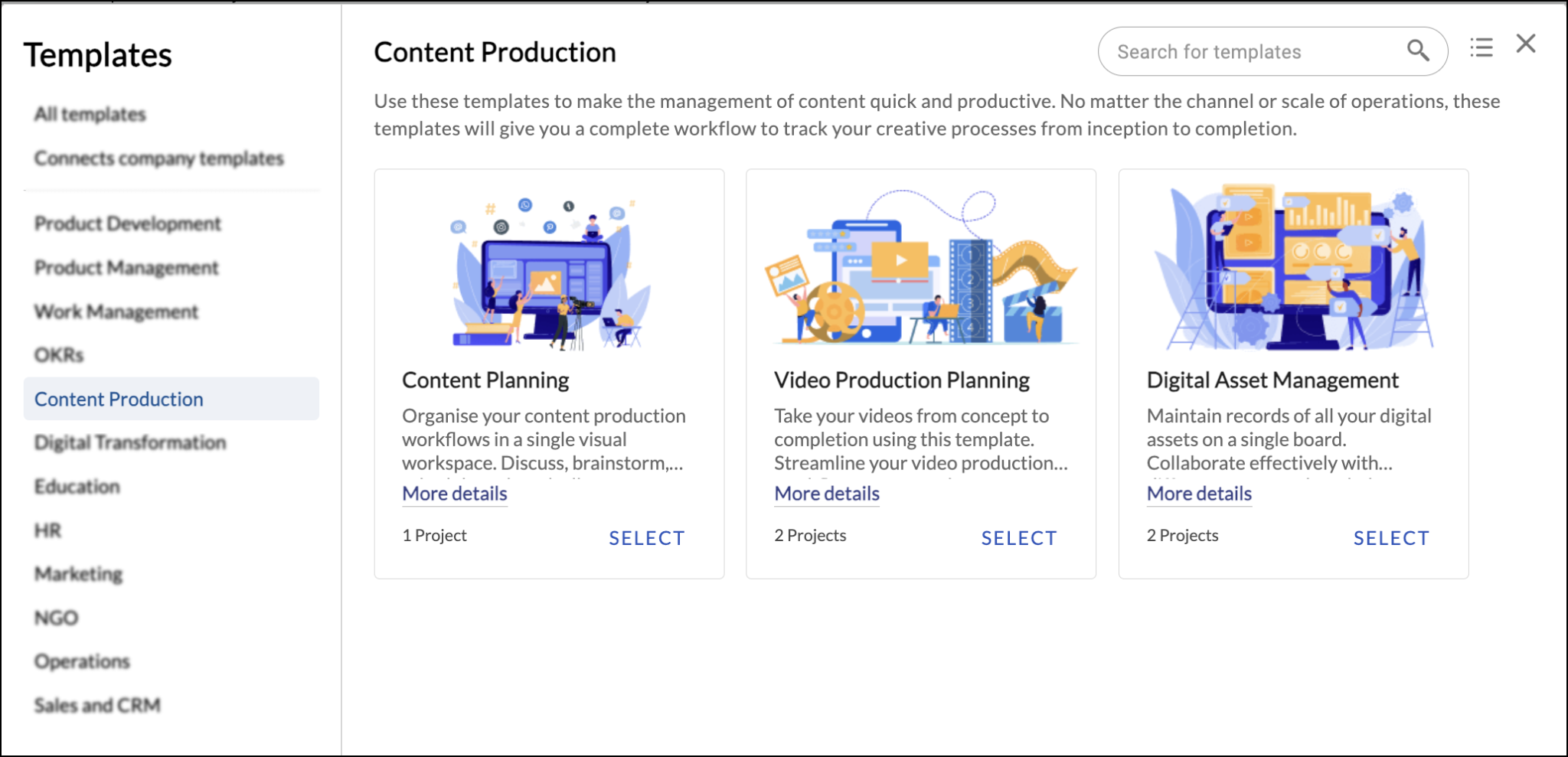 Content Production Templates and Related Menus - Nimble Knowledge Base