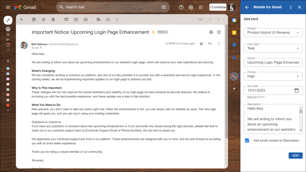 Gmail Integration - Nimble Knowledge Base