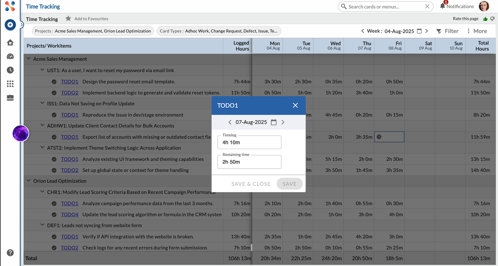 How to Log Time in Time Tracking - Nimble Knowledge Base