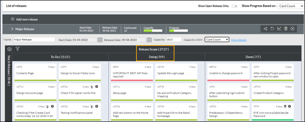 Release Planning - SwiftKanban Knowledge Base