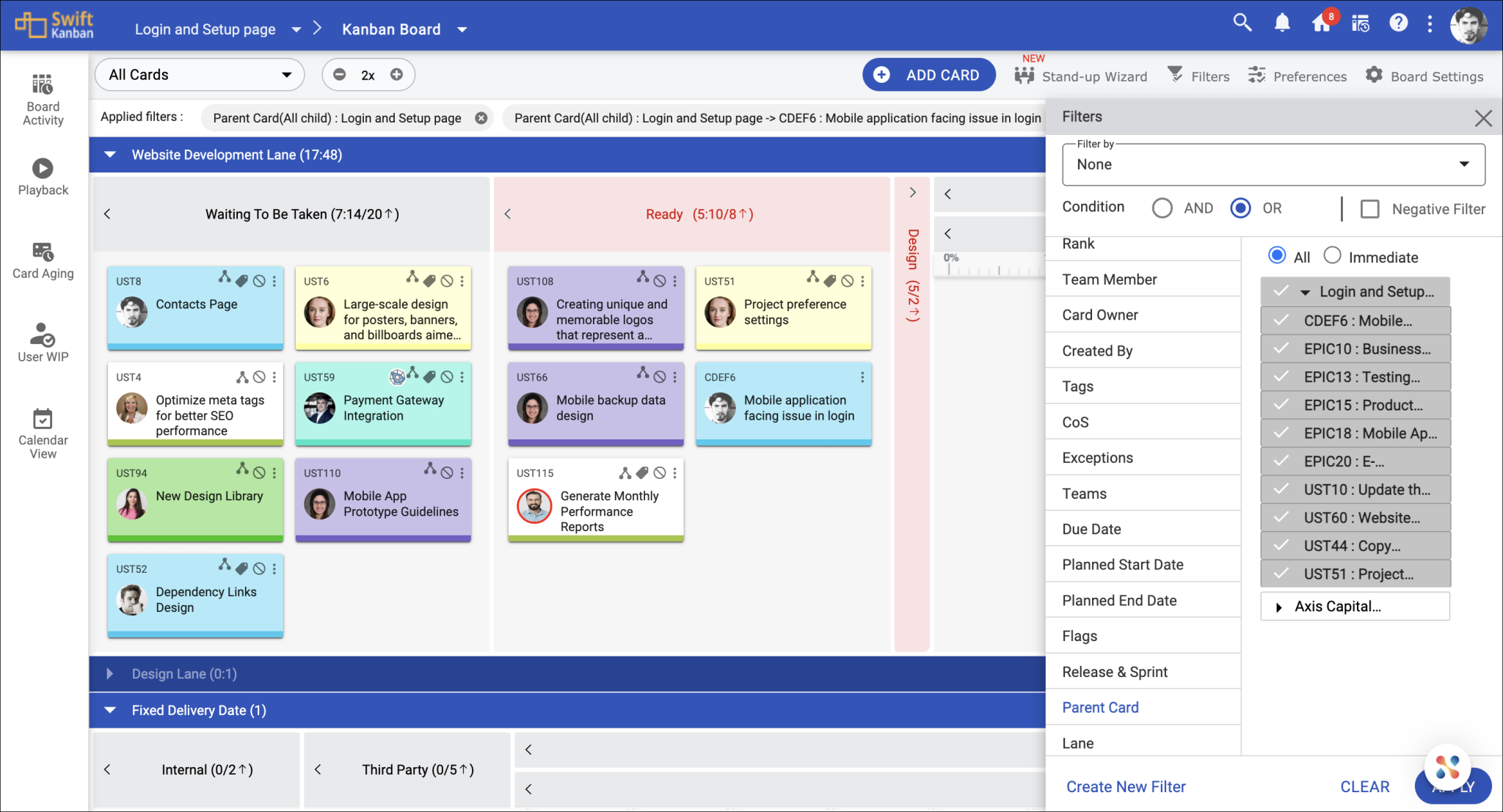 Working with Cards on Kanban Board - SwiftKanban Knowledge Base