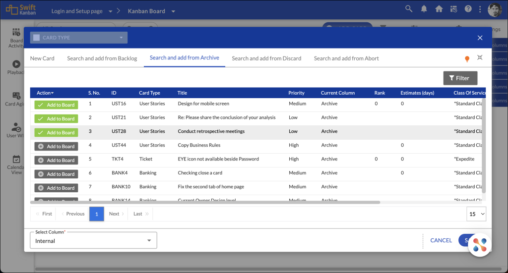 Working with Cards on Kanban Board - SwiftKanban Knowledge Base