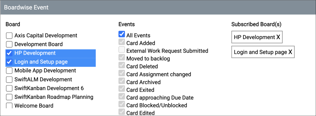 Setting Up Notifications - SwiftKanban Knowledge Base
