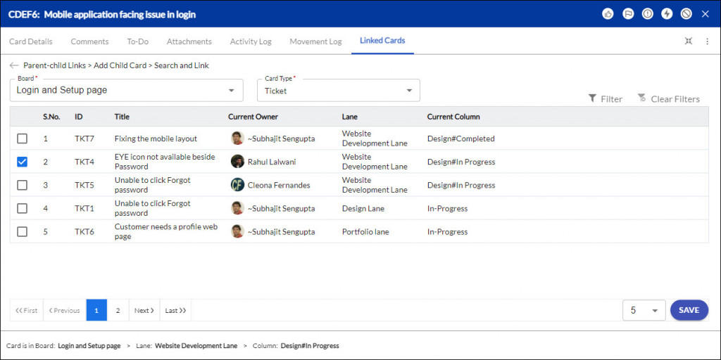 Linking Cards - SwiftKanban Knowledge Base