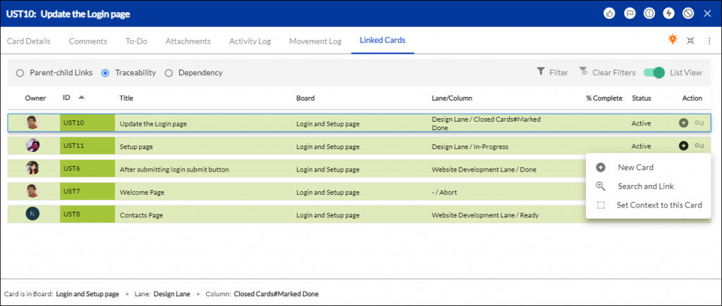 Linking Cards - SwiftKanban Knowledge Base