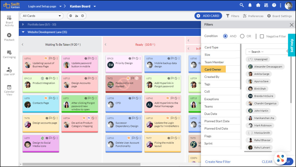 Working with Cards on Kanban Board - SwiftKanban Knowledge Base